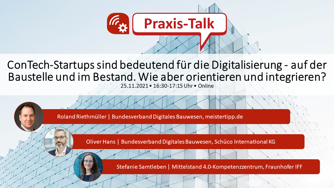 ConTech-Startups beschleunigen die digitale Transformation der Bauwirtschaft Mittelstand-Digital ...