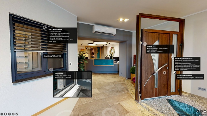 3D-Visualisierung einer Produktausstellung für virtuelle Rundgänge und ...